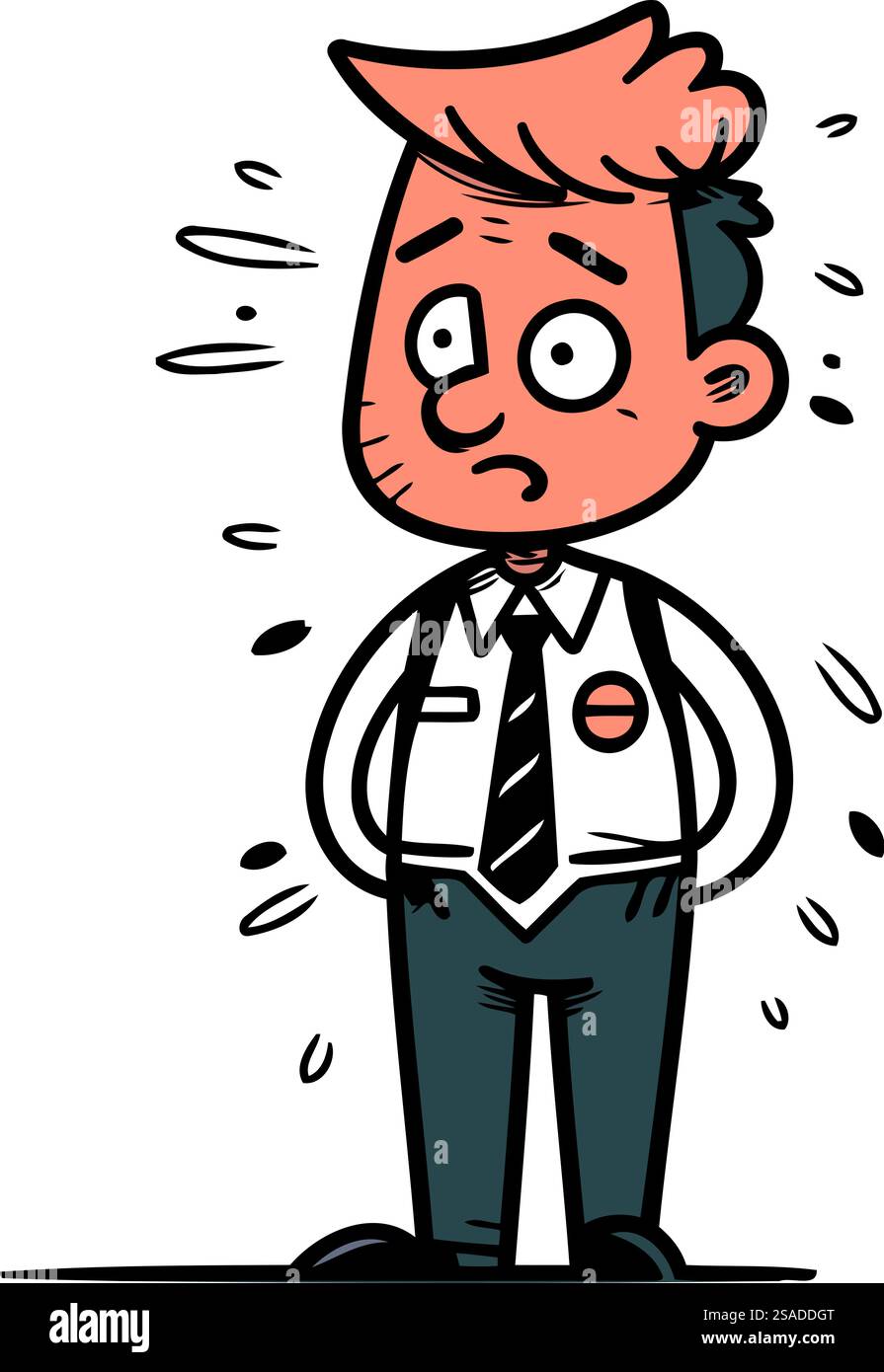 Angry boss cartoon vector illustration. Stressed and furious boss Stock ...