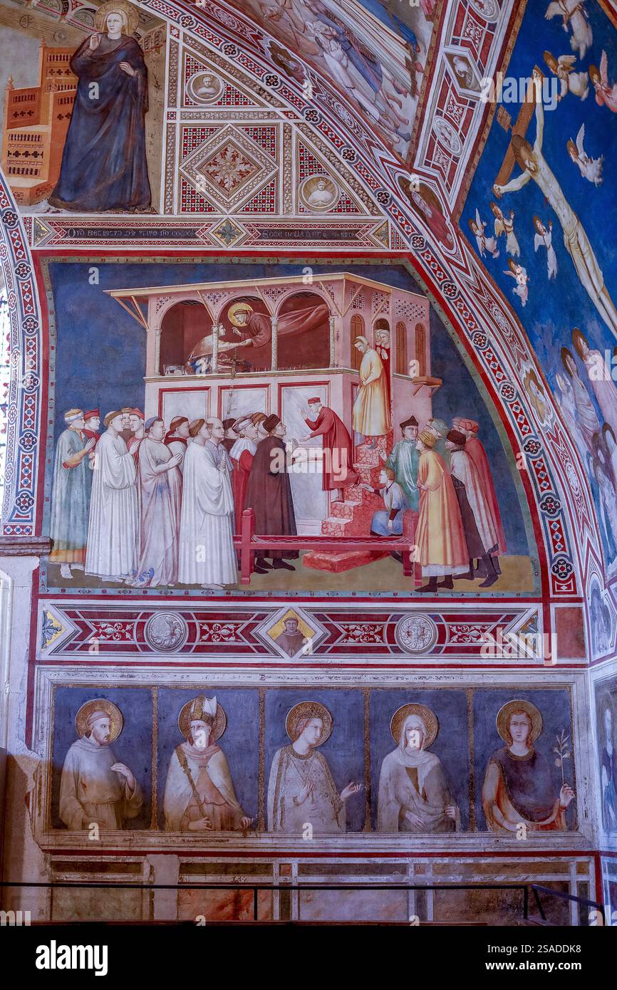 Basilica of Saint Francis of Assisi, Umbria, Italy. Lower church ...
