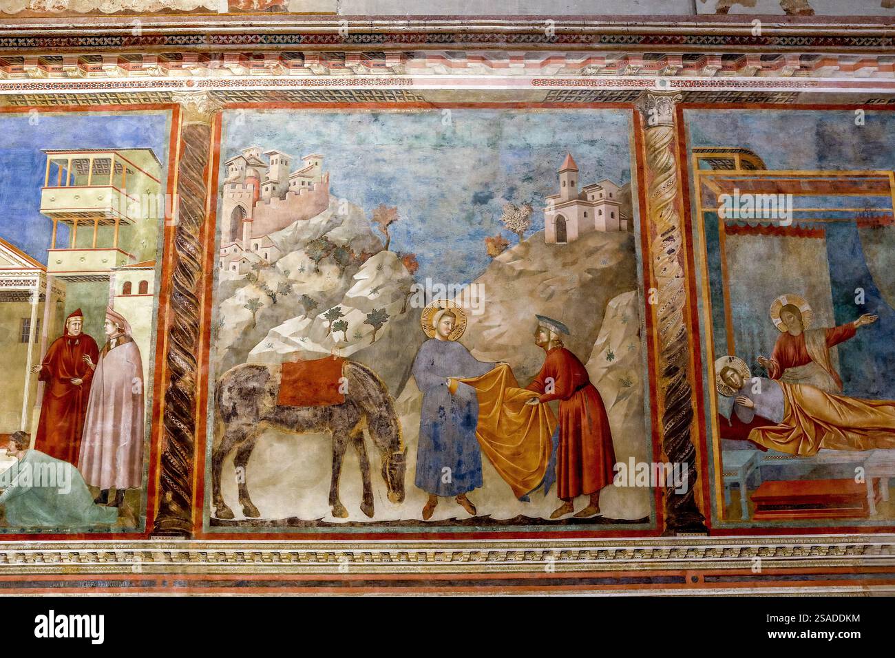 Basilica of Saint Francis of Assisi, Umbria, Italy. Upper church. The ...