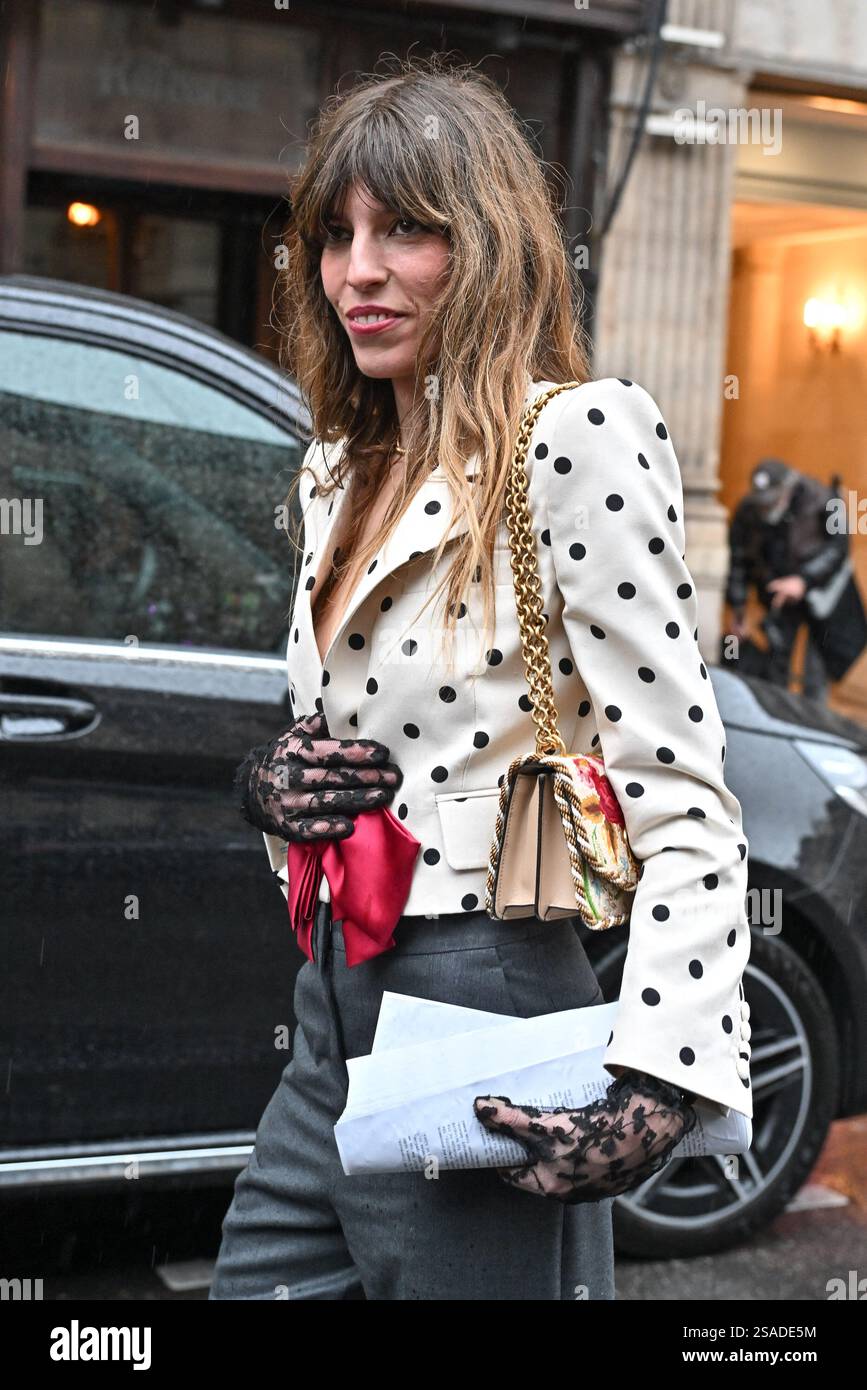 Paris, France. 29th Jan, 2025. Lou Doillon is seen exiting Valentino ...