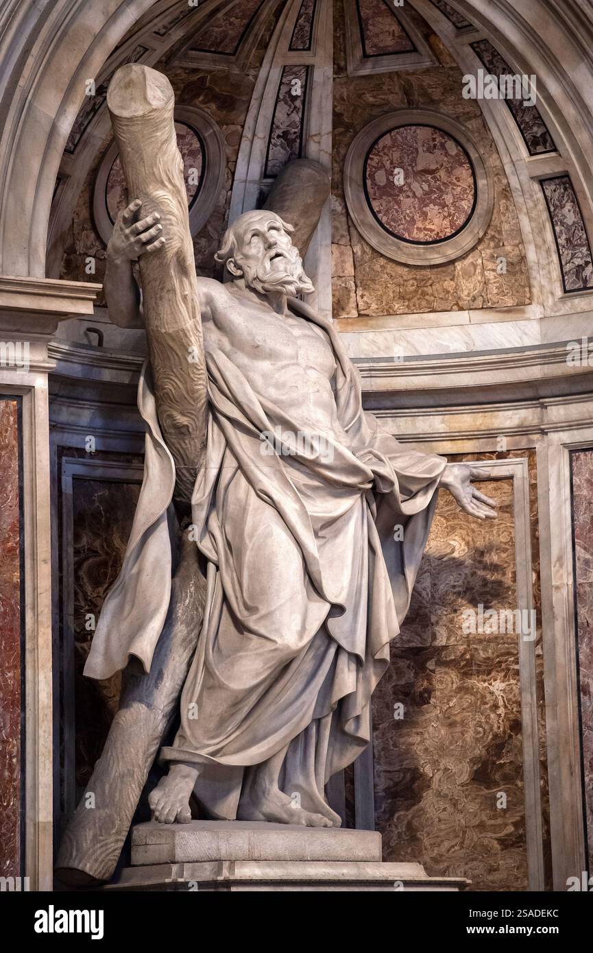 St. Peter’s Basilica, four Passion statues encircle the Papal Altar ...