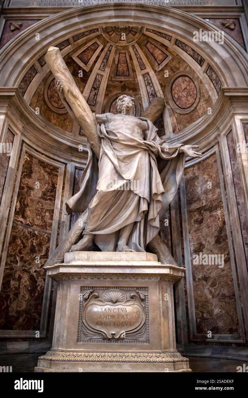 St. Peter’s Basilica, four Passion statues encircle the Papal Altar ...