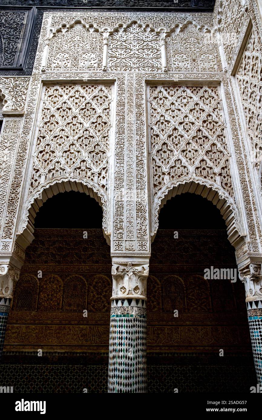 Merinide Abu al Hassan medersa, Sale, Morocco Stock Photo - Alamy
