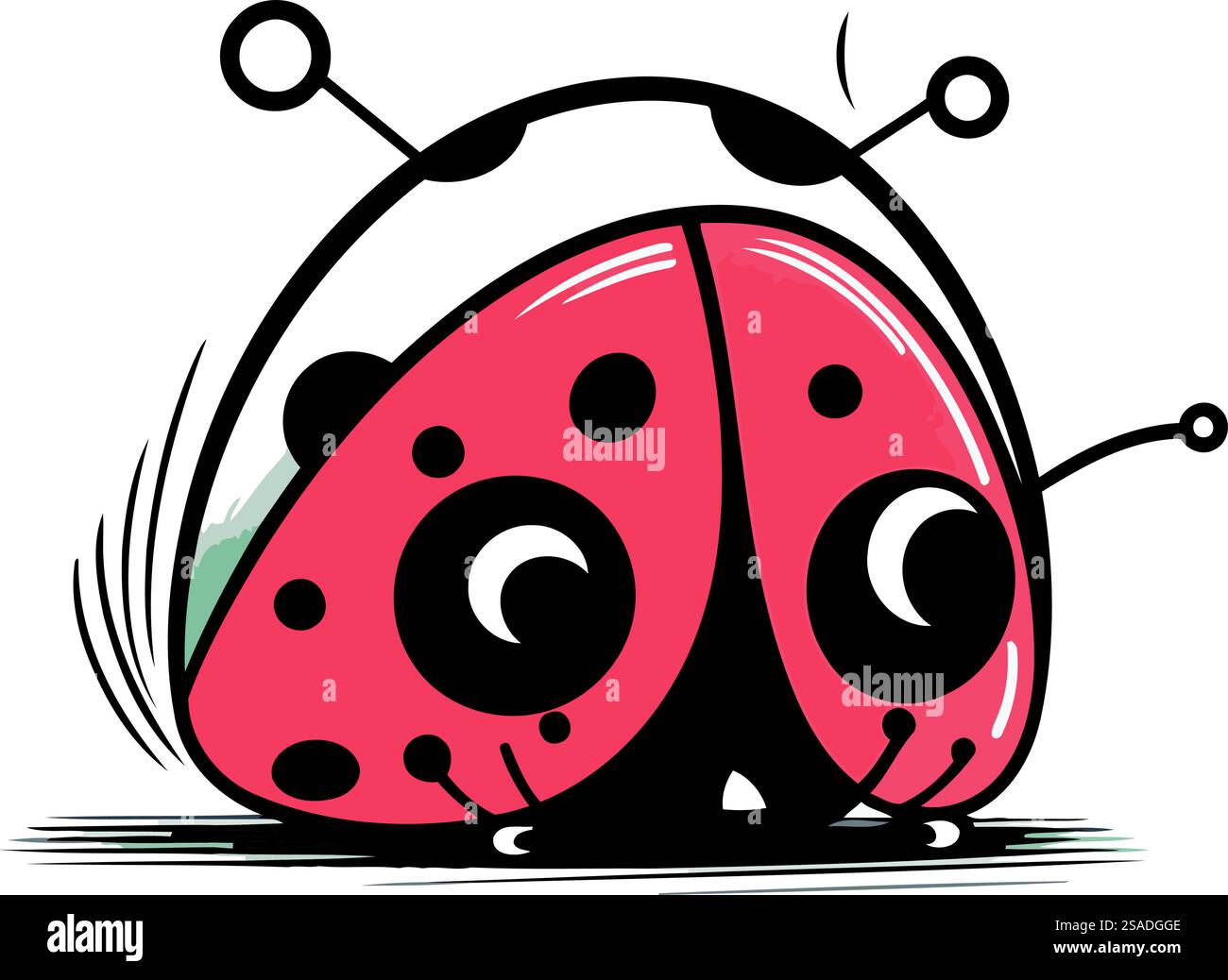 Ladybug. Isolated on white background. Vector illustration in cartoon ...