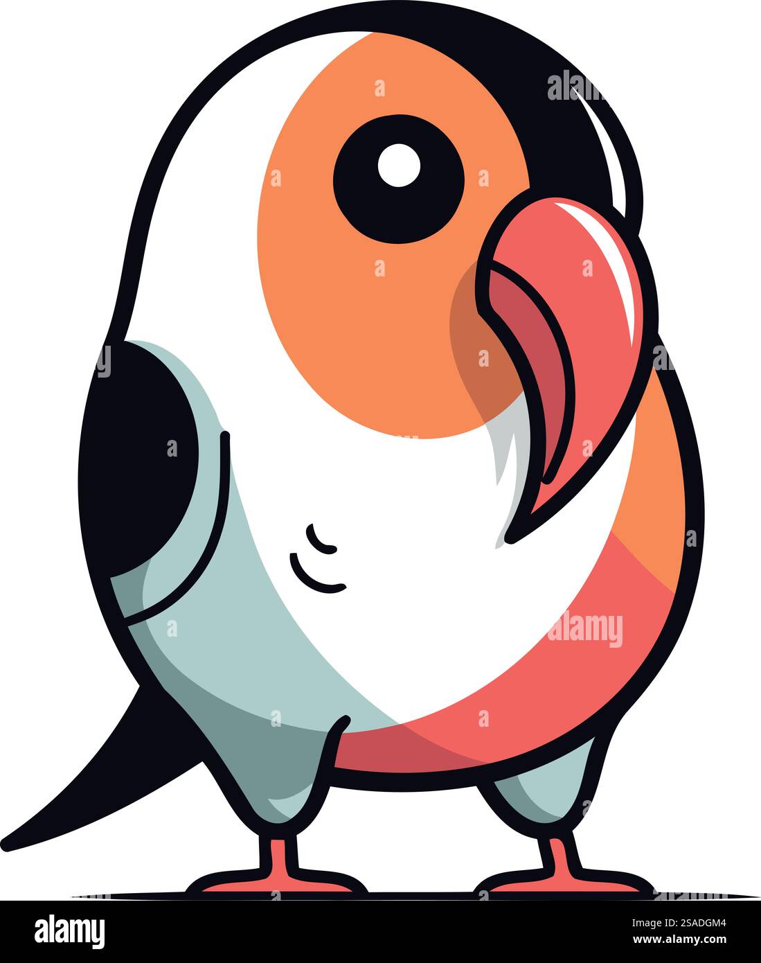 Cartoon parrot. Vector illustration. Isolated on white background Stock ...