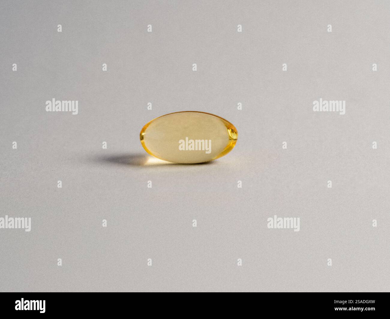 Fish oil supplement omega 3 capsule isolated on white background ...