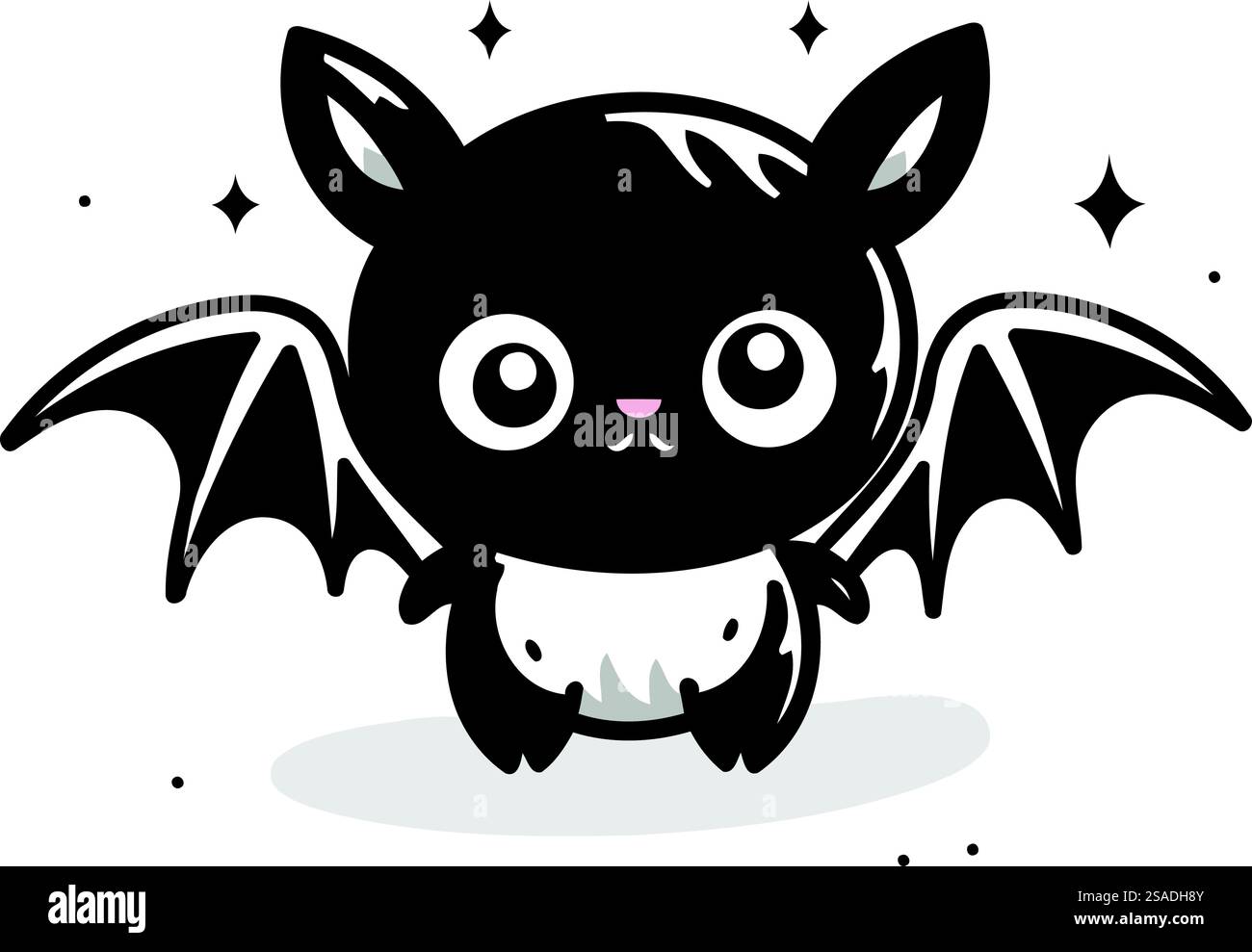 Cute Bat Cartoon Mascot Character. Vector Illustration Stock Vector ...