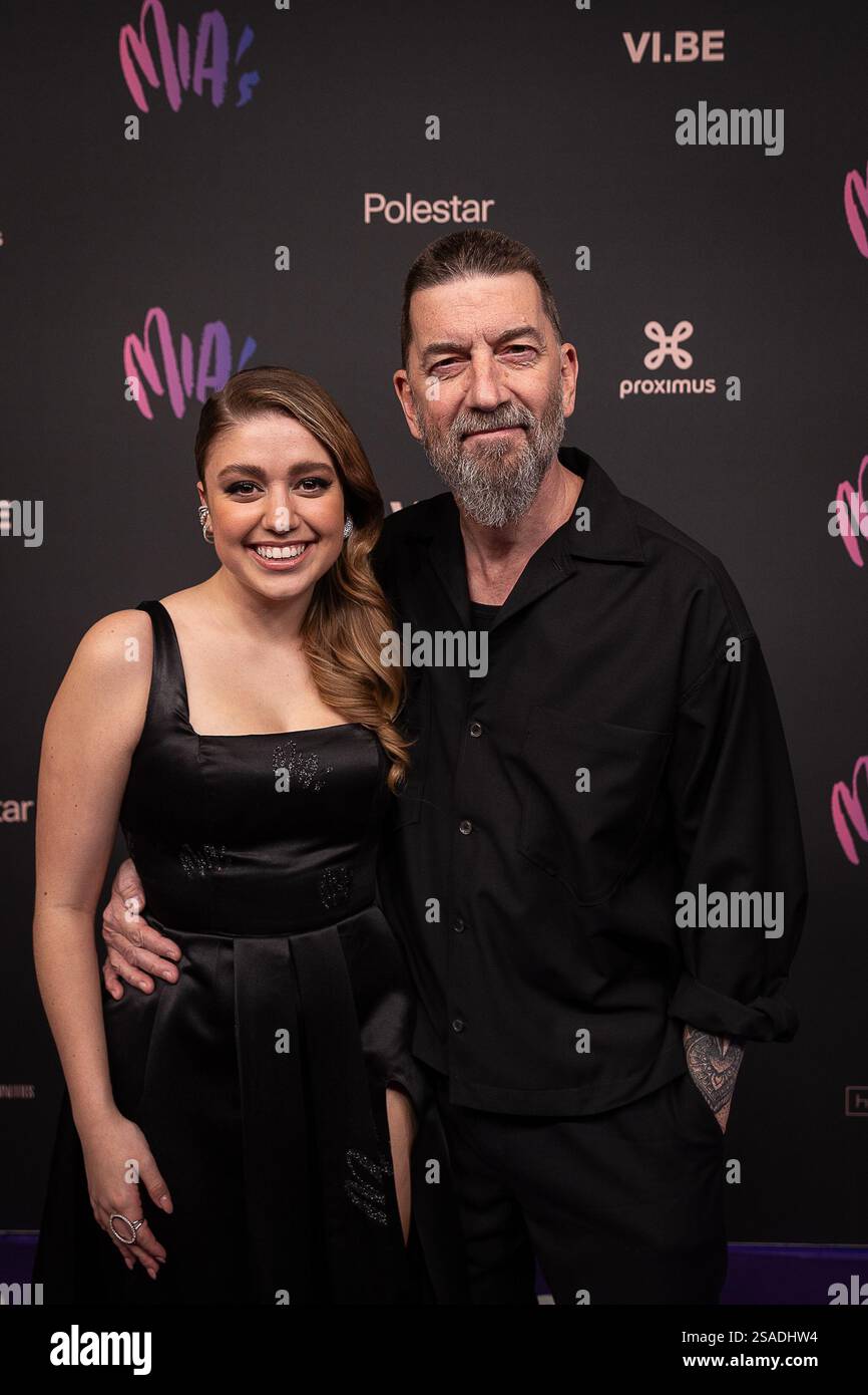 Merksem, Belgium. 29th Jan, 2025. Presenter Zita Wauters and Singer ...