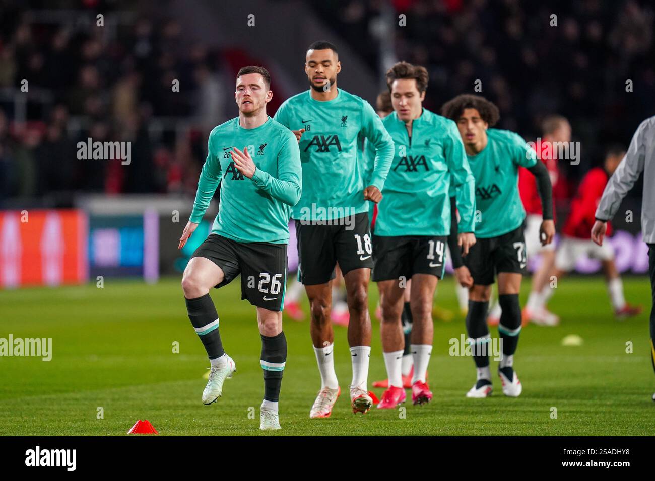Eindhoven, Netherlands. 29th Jan, 2025. Liverpool FC defender Andrew ...