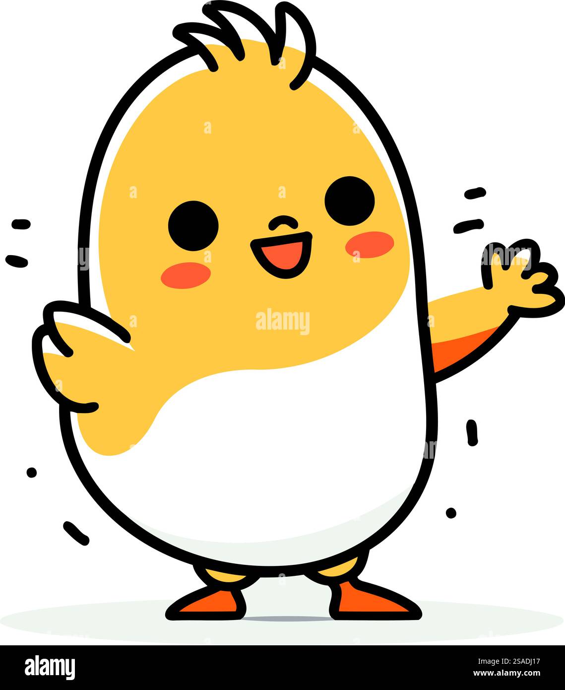 Cute chicken cartoon character. Happy easter. Vector illustration Stock ...