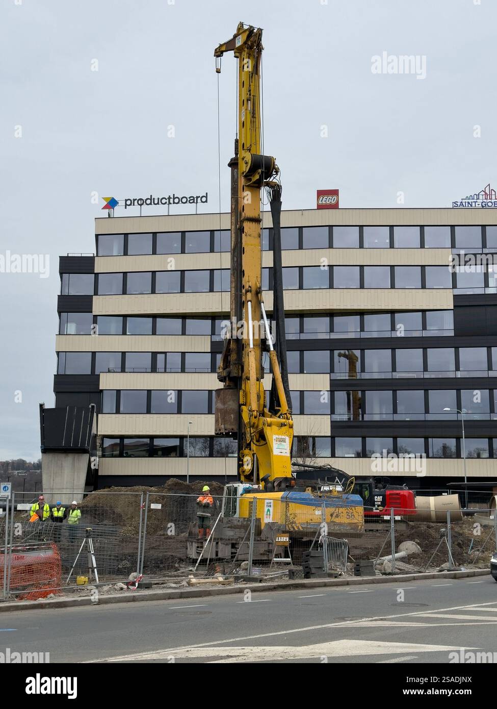 Prague, Czech republic - January 27, 2025: Reconstruction of Liben ...