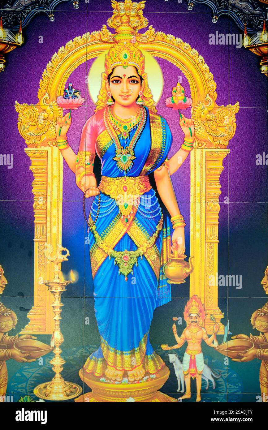 Sri Maha Mariamman Hindu Temple founded in 1873. The goddess ...