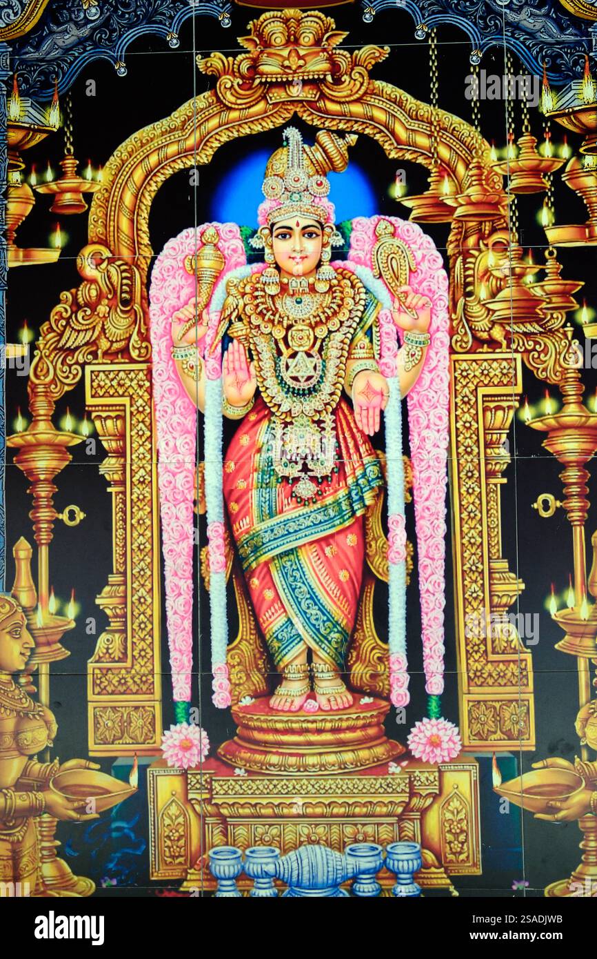 Sri Maha Mariamman Hindu Temple founded in 1873. Goddess Karumariamman ...