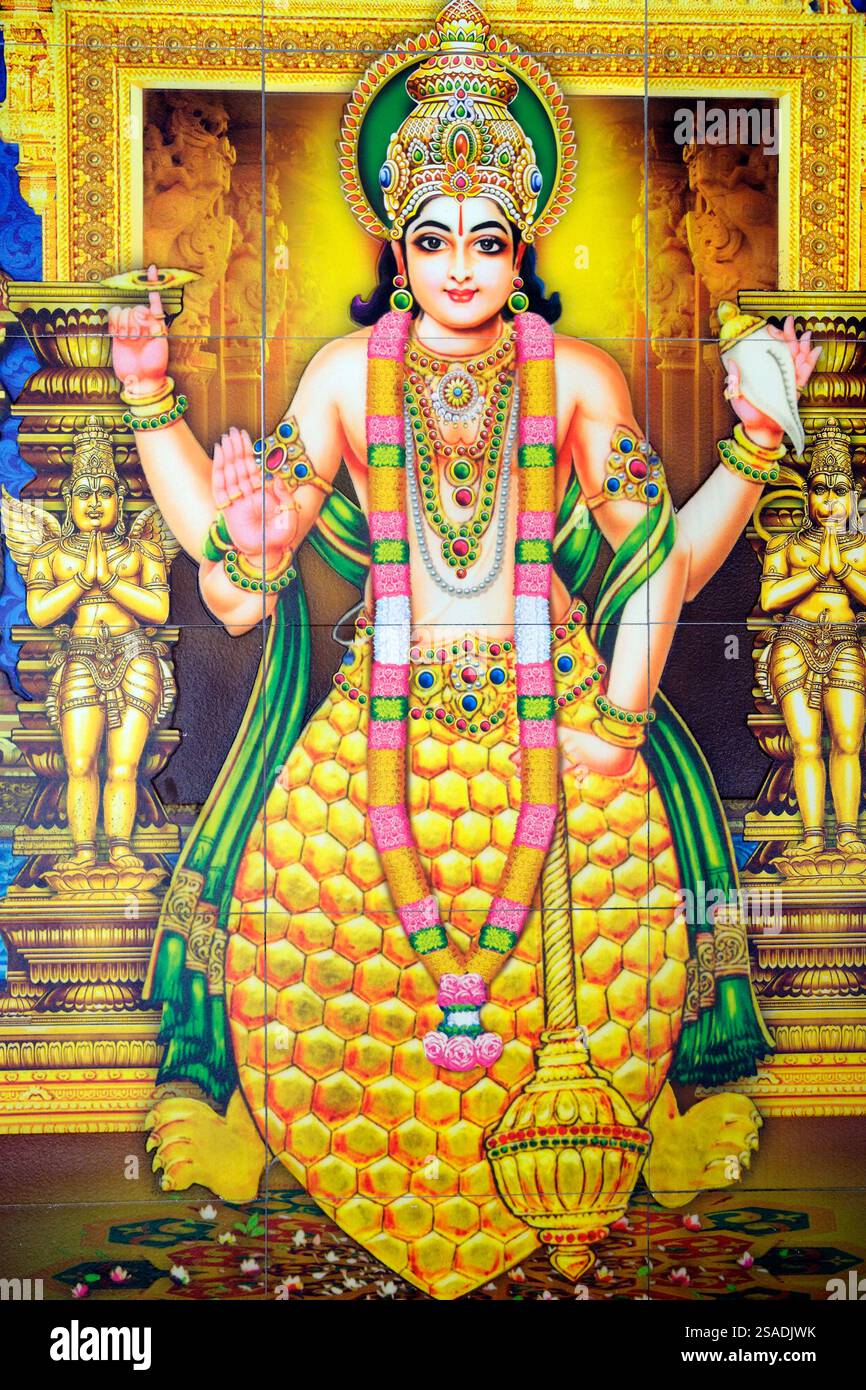 Sri Maha Mariamman Hindu Temple founded in 1873. Matsyais the fish ...