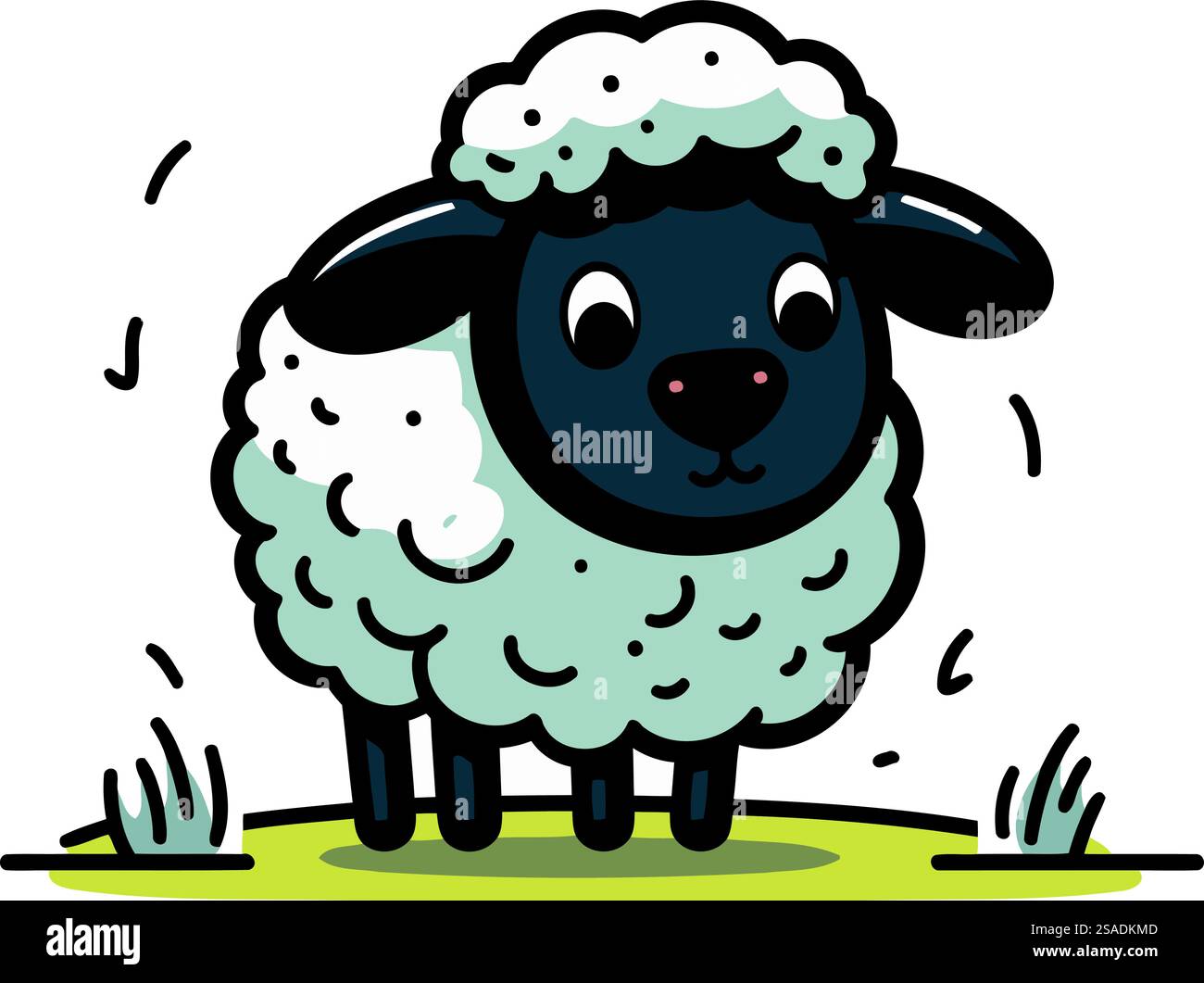 Sheep doodle isolated on white background. Vector illustration Stock ...