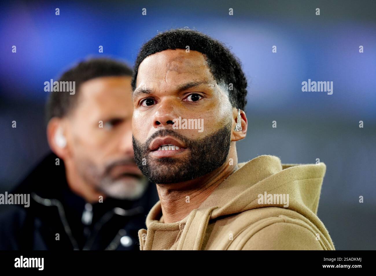 Joleon Lescott, pundit ahead of the UEFA Champions League, league stage ...