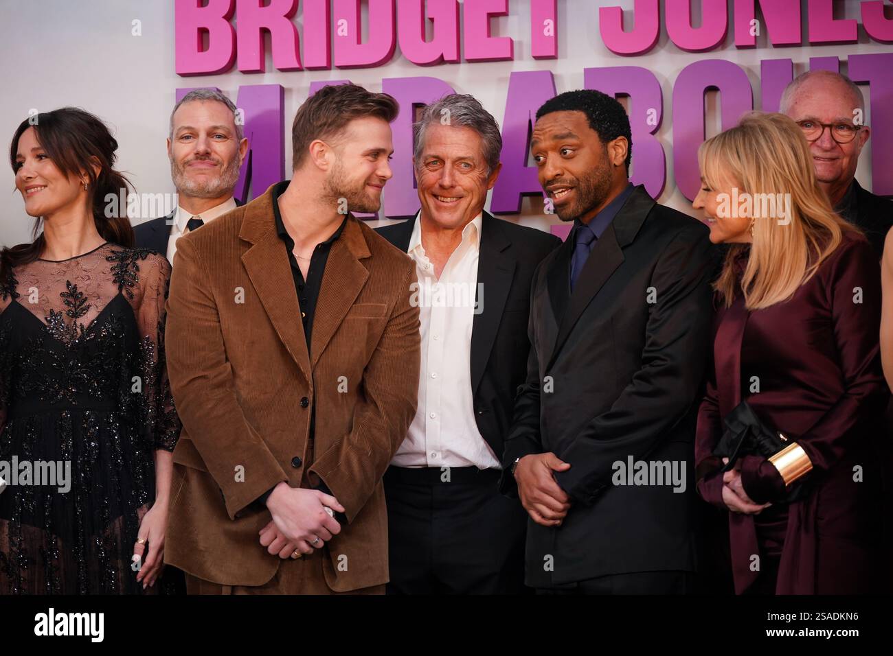 (left to right) Sarah Solemani, Leo Woodall, Hugh Grant, Chiwetel ...
