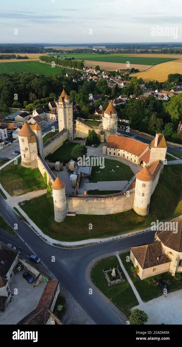 drone photo Blandy castle france europe Stock Photo - Alamy