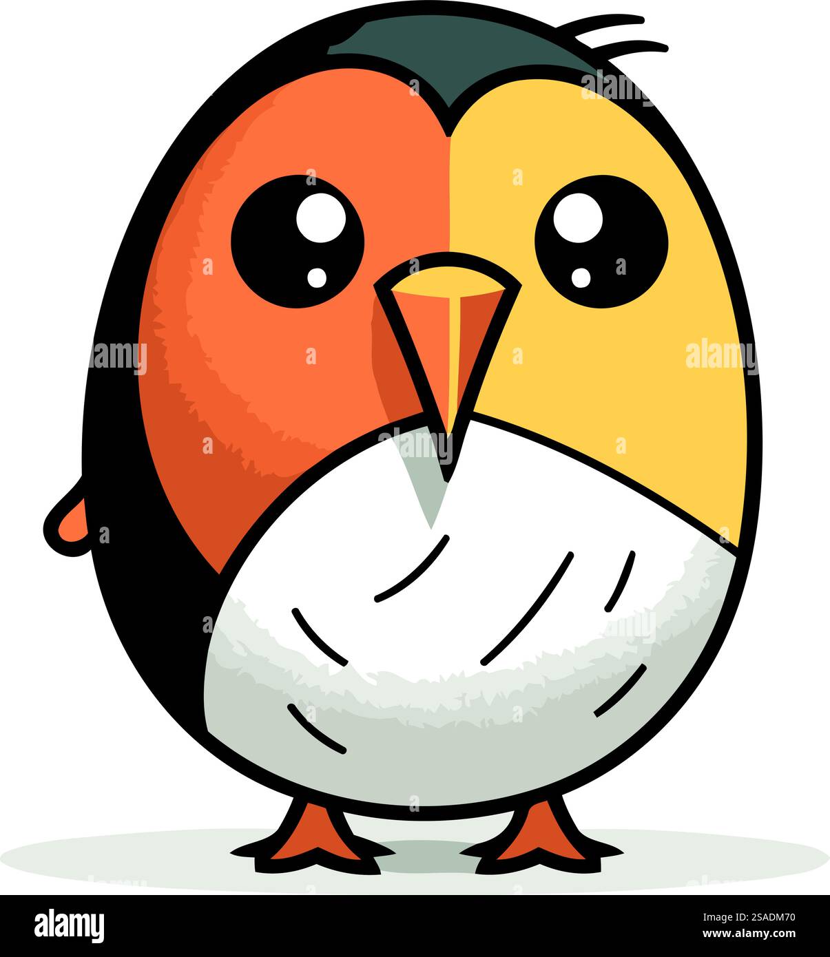 Cute little robin character vector illustration design. Cartoon style ...