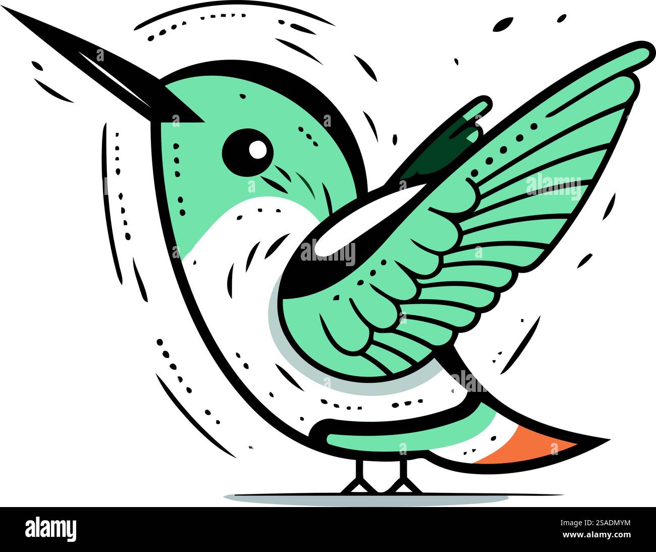 Hummingbird. Vector illustration of a cute cartoon Hummingbird Stock ...