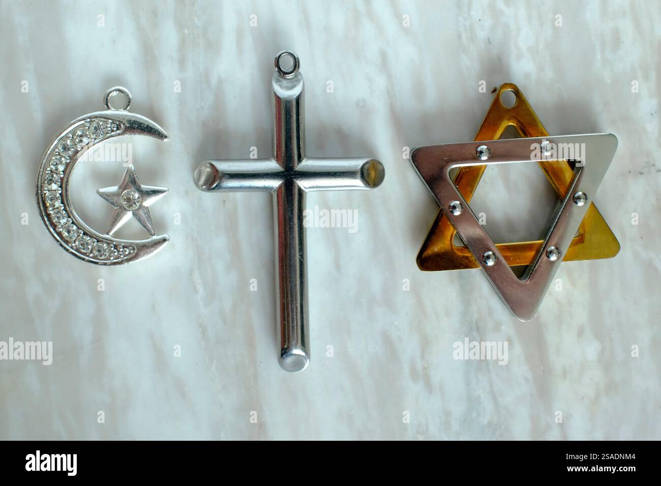 Islam, Christianity, Judaism. Symbol of the three monotheistic ...