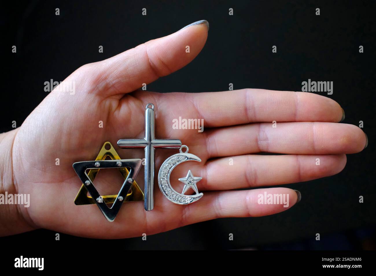 Christianity, Islam, Judaism 3 monotheistic religions. Jewish Star ...