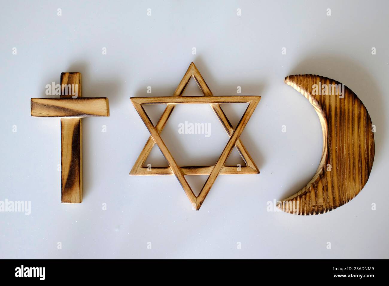 Islam, Christianity, Judaism. Symbol of the three monotheistic ...