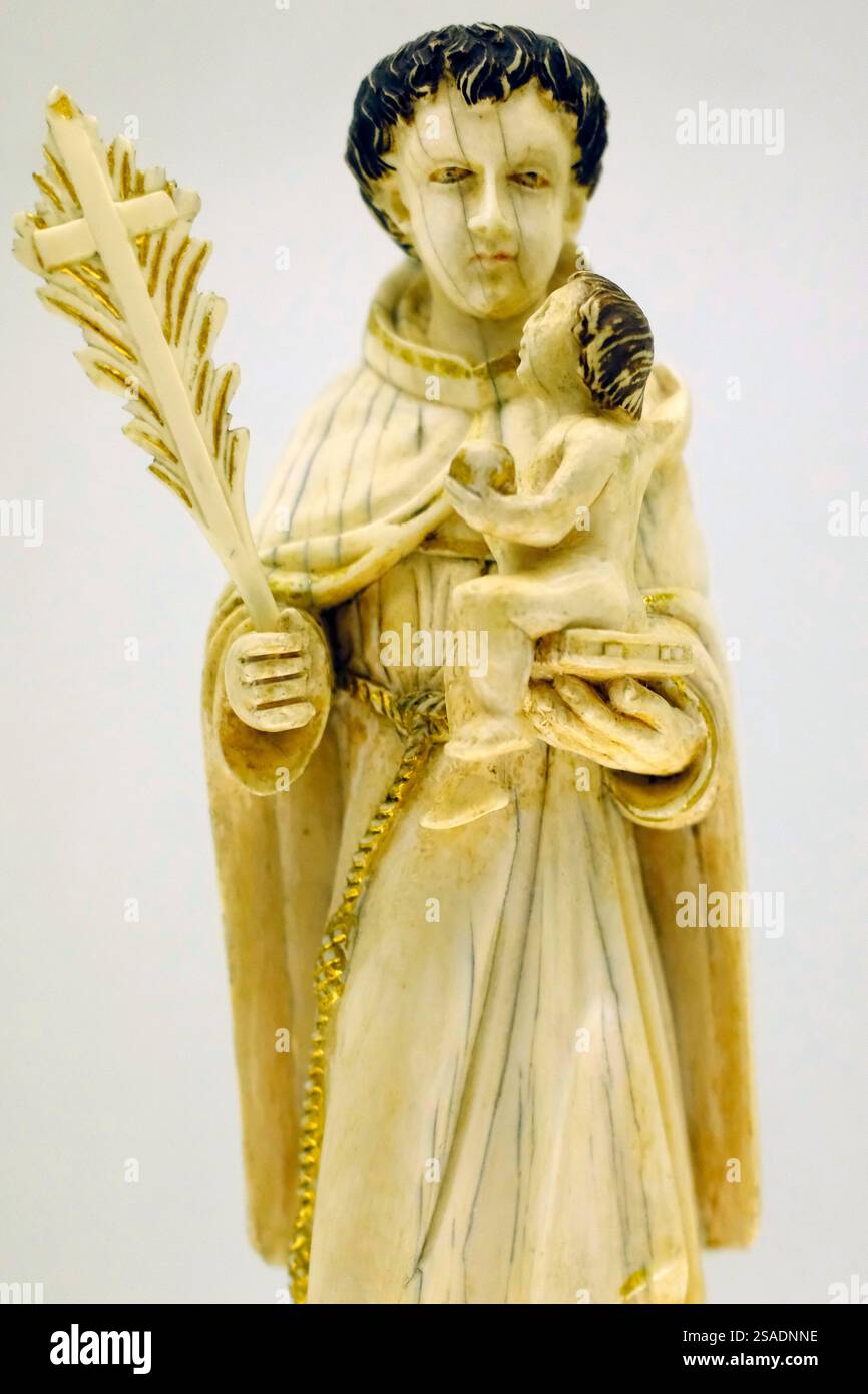 Museum of Saint Anthony. Saint Anthony of Padua with baby Jesus. Ivory ...