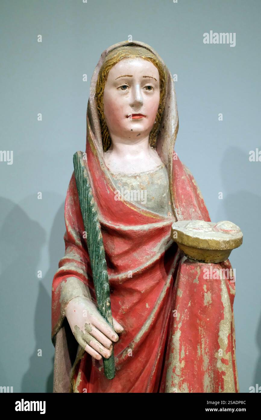 National Museum of Ancient Art. Saint Lucy. 15th century. Polychrome ...