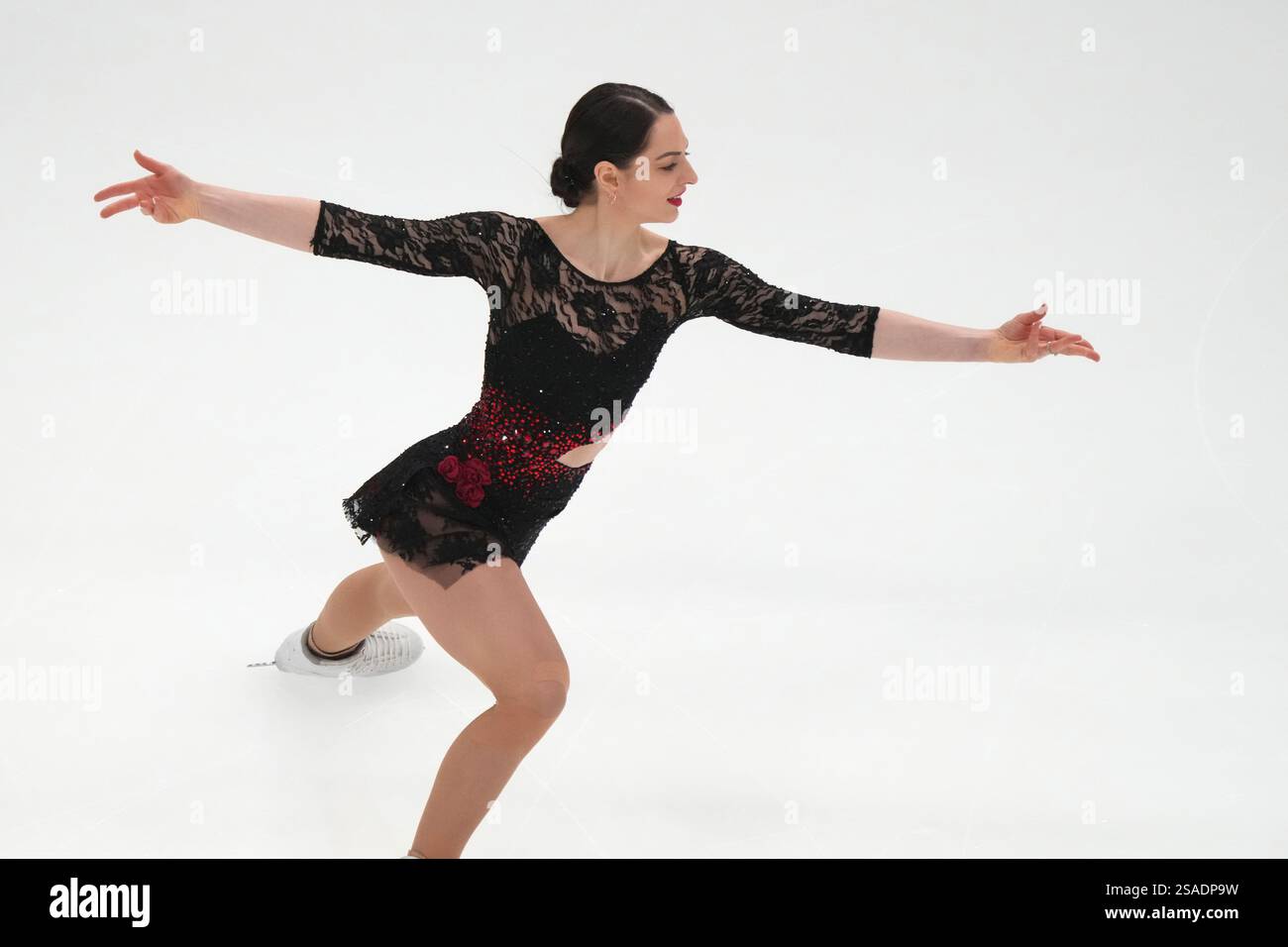 Julia Sauter of Romania performs during the women's short program at ...