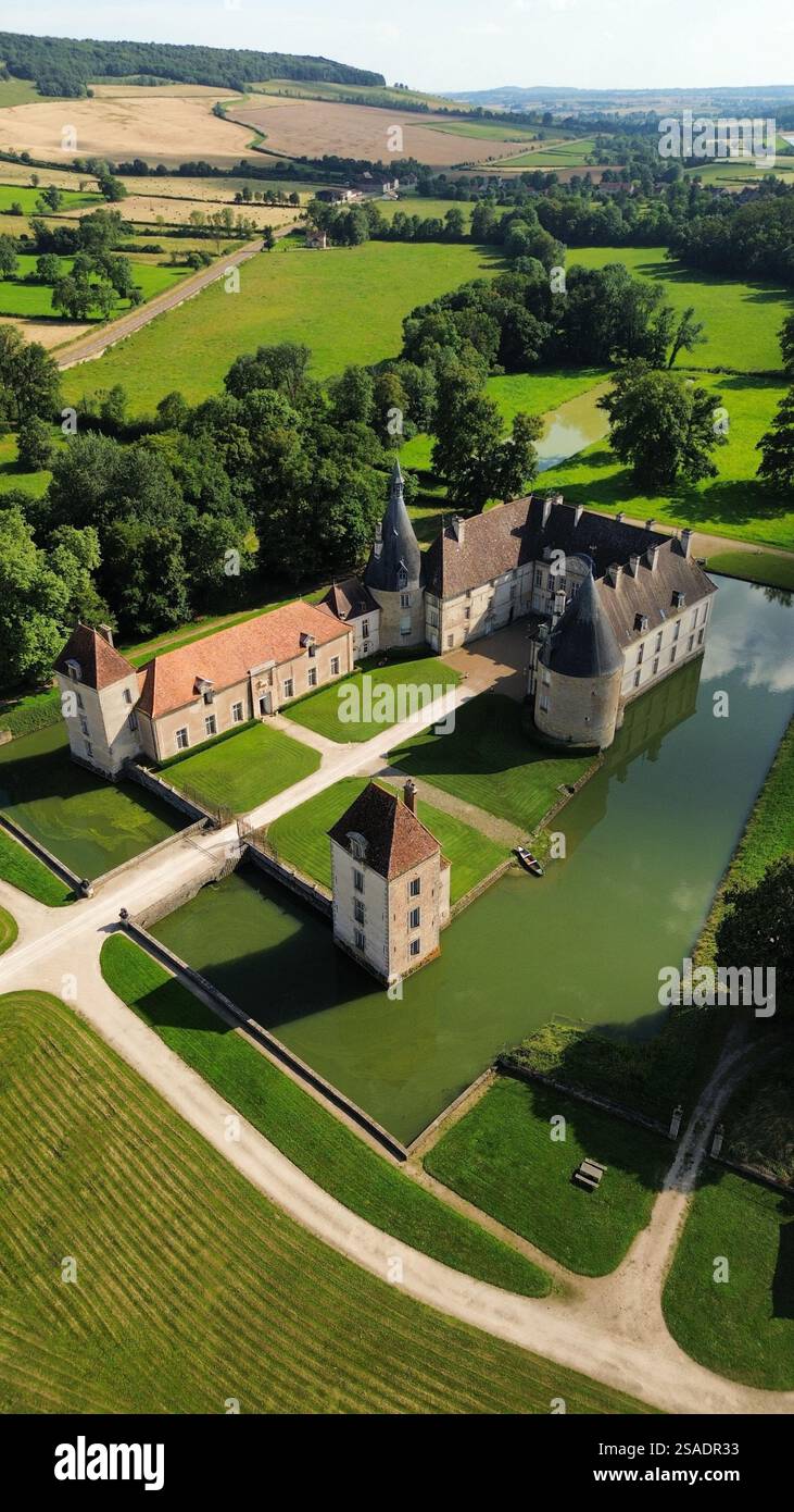 Drone photo commarin castle france hi-res stock photography and images ...