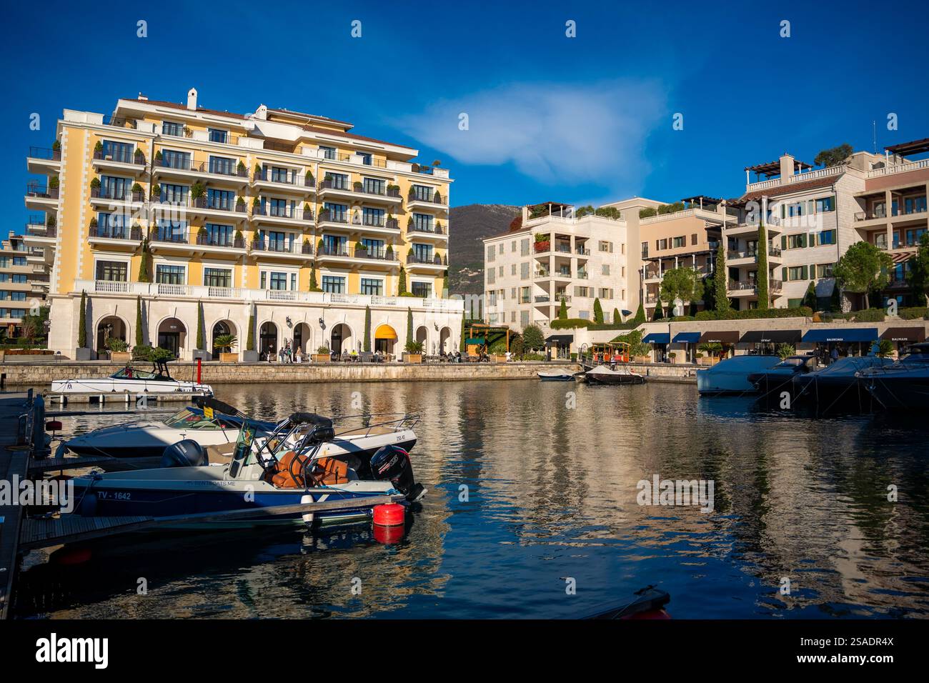 Tivat, Montenegro - January 7, 2025: Marine and architecture of Porto ...