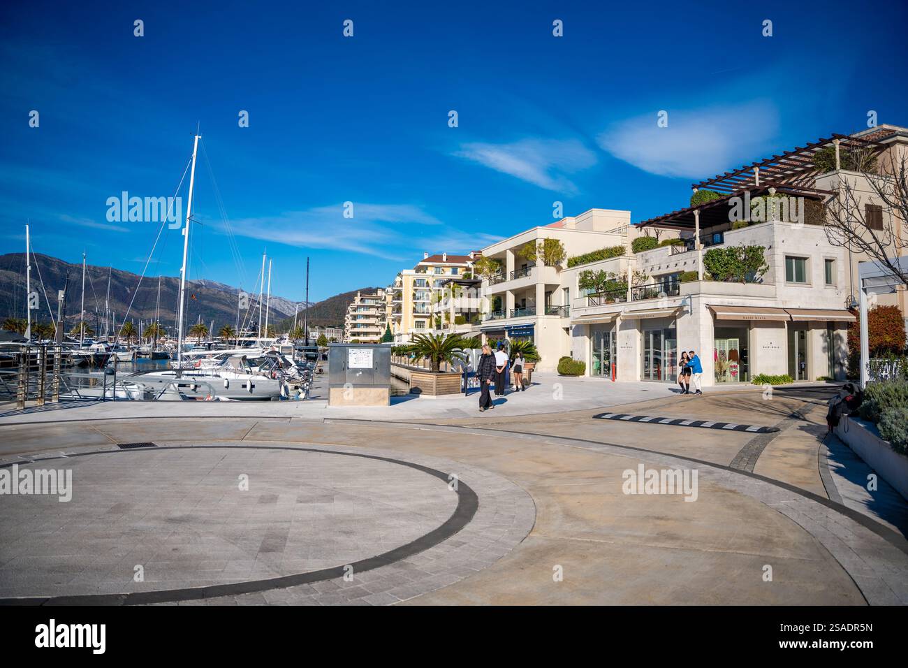 Tivat, Montenegro - January 7, 2025: Marine and architecture of Porto ...