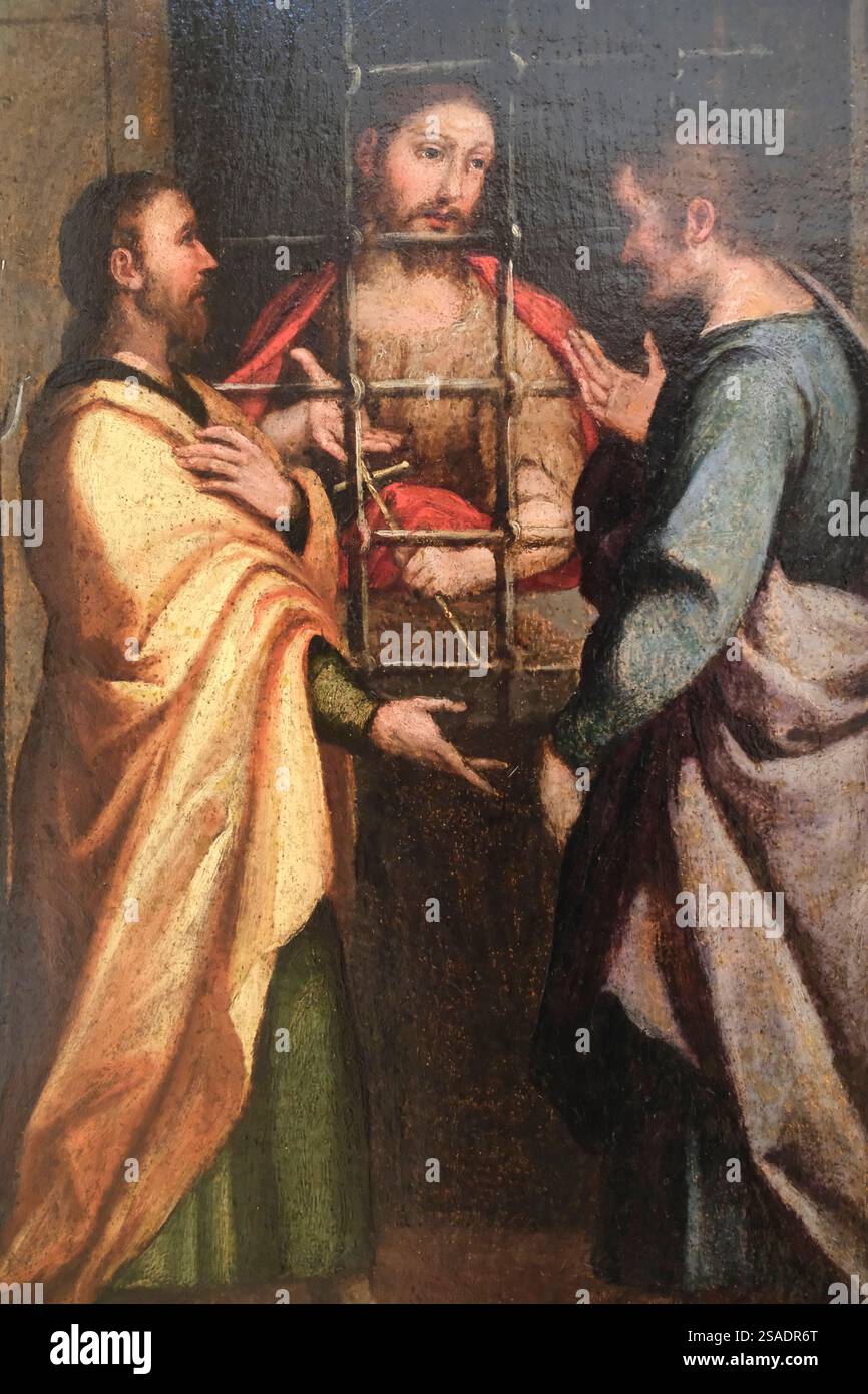 National Museum of Ancient Art. St John the Baptist in jail. Detail ...