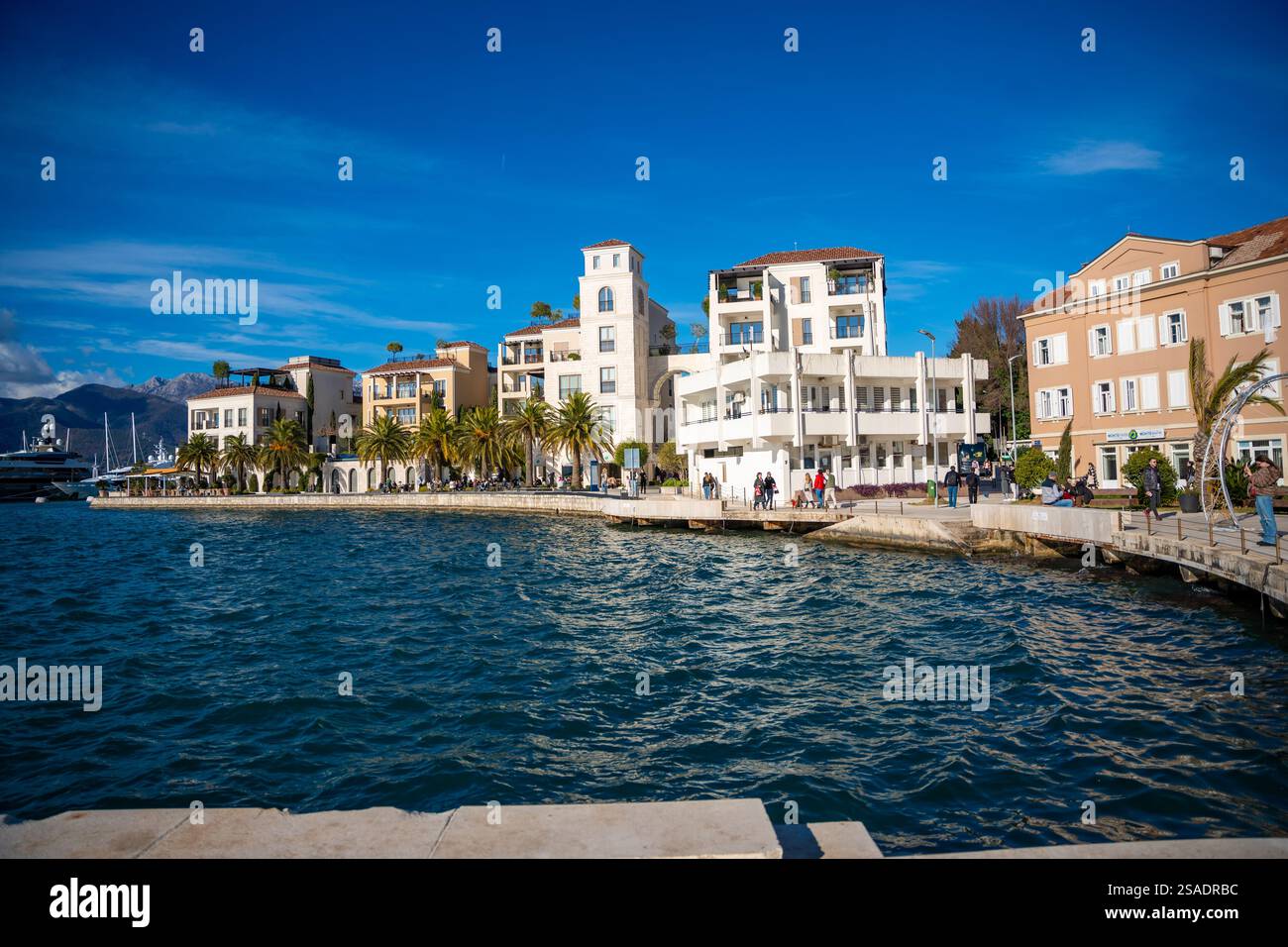 Tivat, Montenegro - January 7, 2025: Marine and architecture of Porto ...