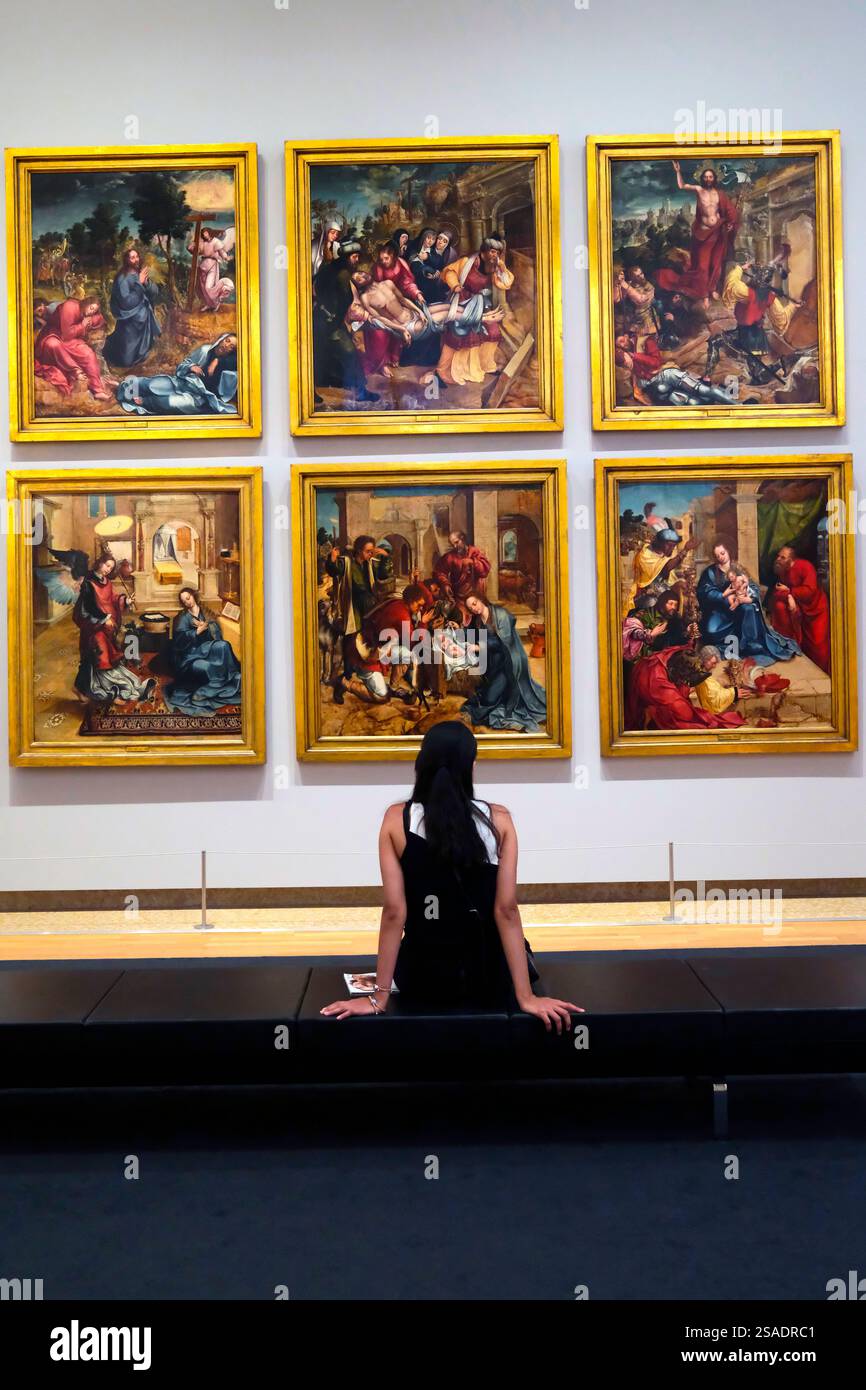 National Museum of Ancient Art. Woman contemplating the life of Jesus Stock Photo - Alamy