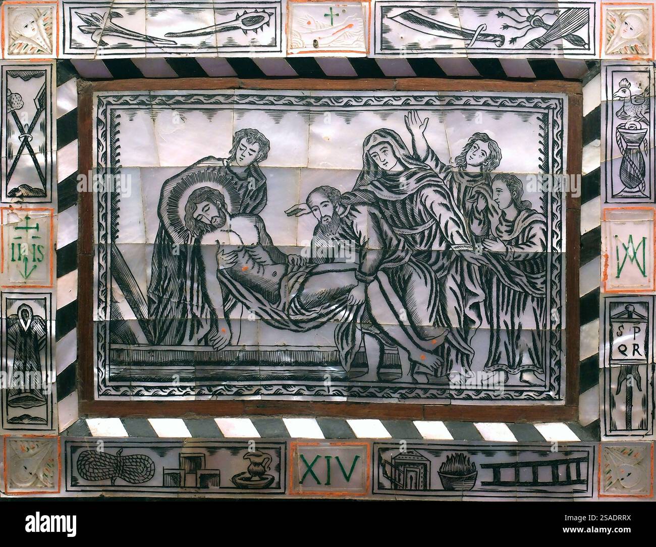 Museum of the Orient. Way of the cross. 14th Station: Jesus is laid in ...