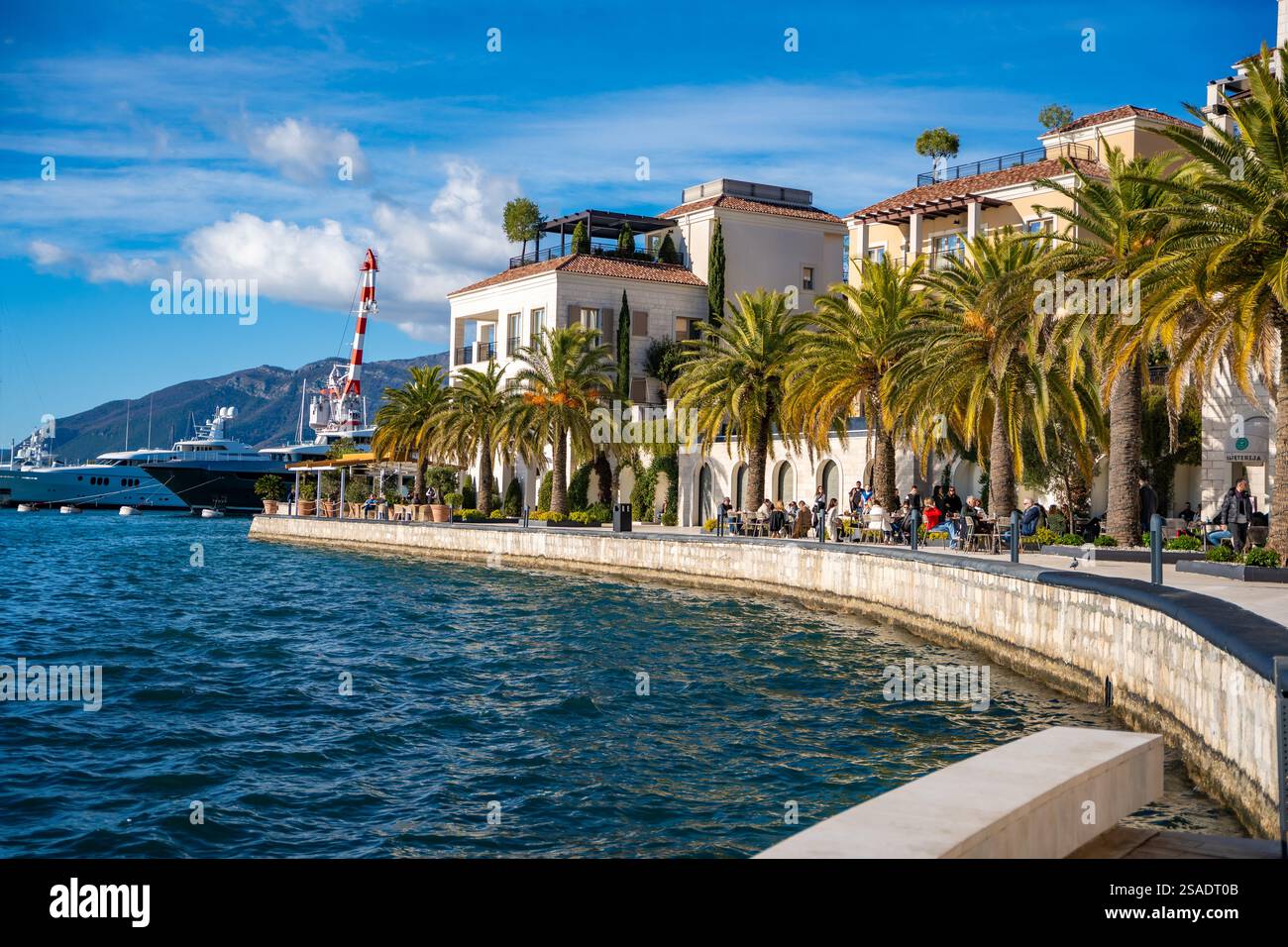 Tivat, Montenegro - January 7, 2025: Marine and architecture of Porto ...