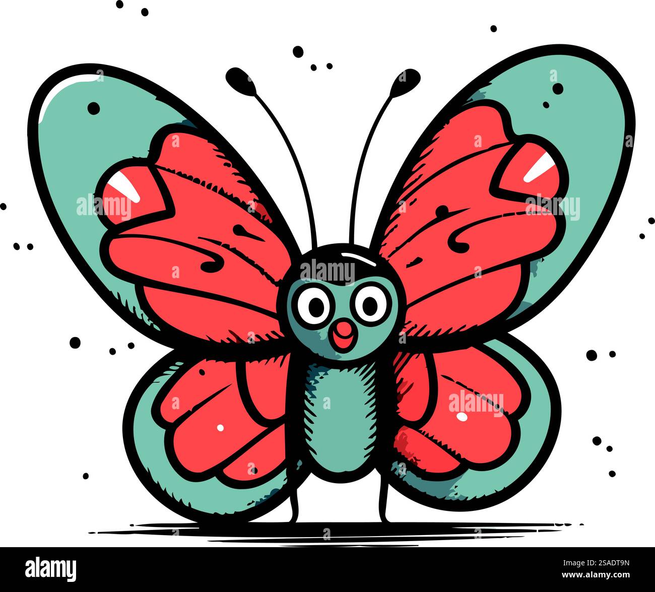 Butterfly icon. Vector illustration of a butterfly. Cartoon style Stock ...