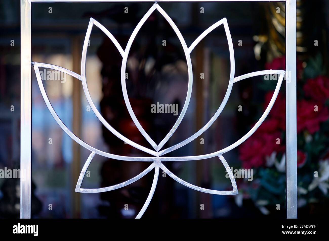 Buddhist monastery. Lotus flower. Religious symbol. Lotus is compared ...