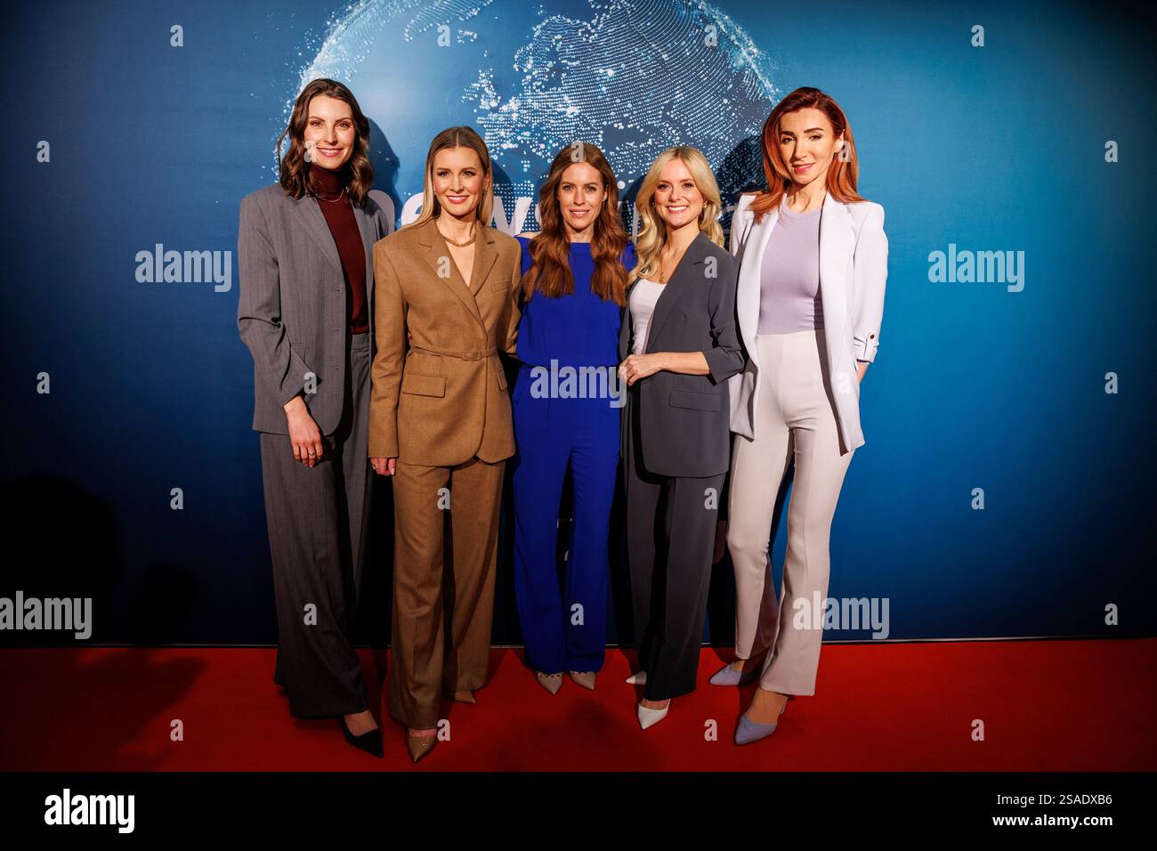 29 January 2025, Bavaria, Unterföhring: The newstime presenters Delia ...