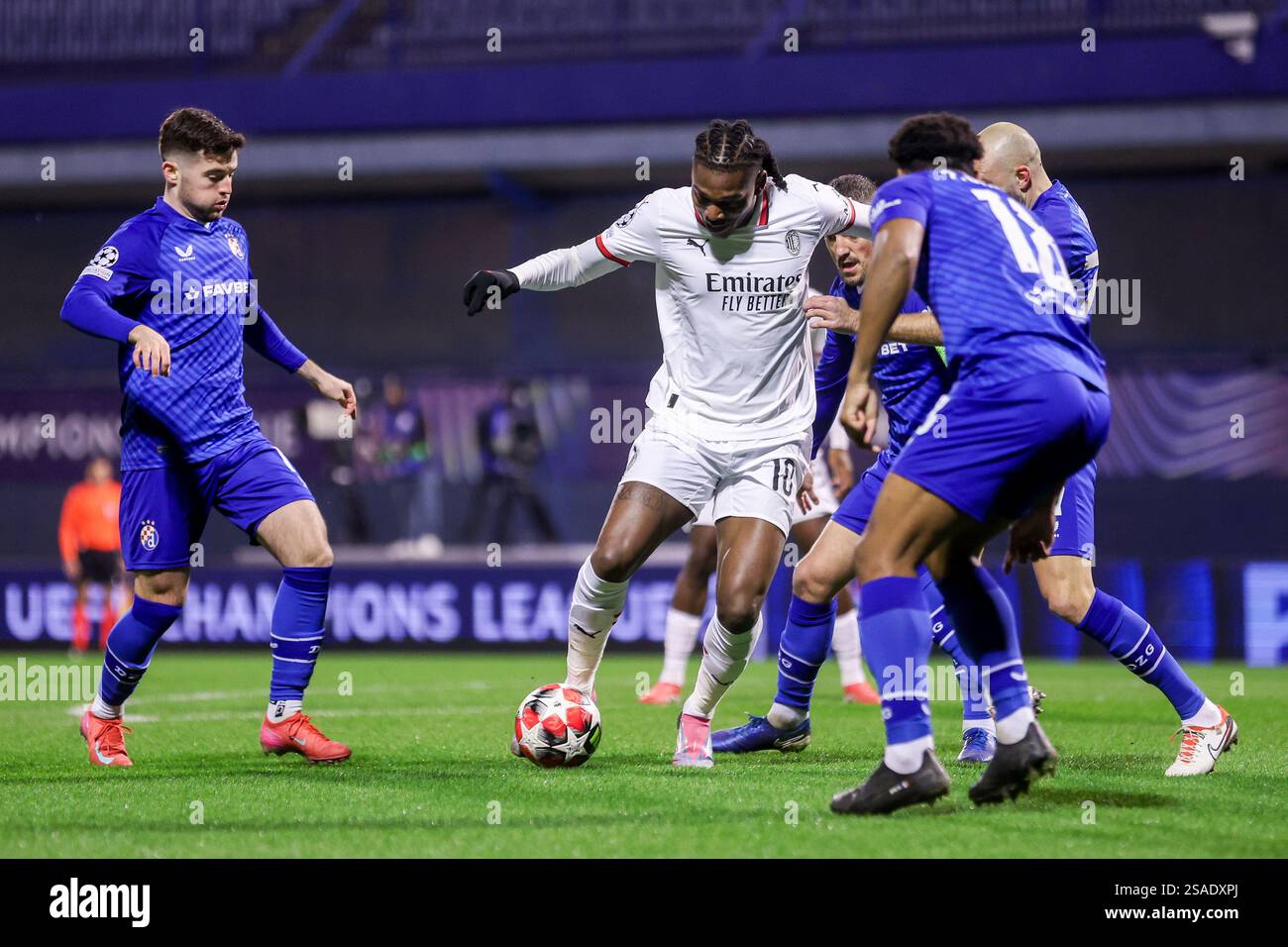 Zagreb, Croatia. 29th Jan, 2025. Rafael Leao of AC Milan in action ...