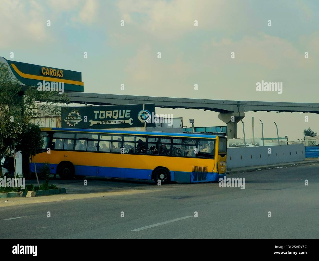 Cairo, Egypt, January 27 2025: Cargas gas station NGV Natural Gas for ...