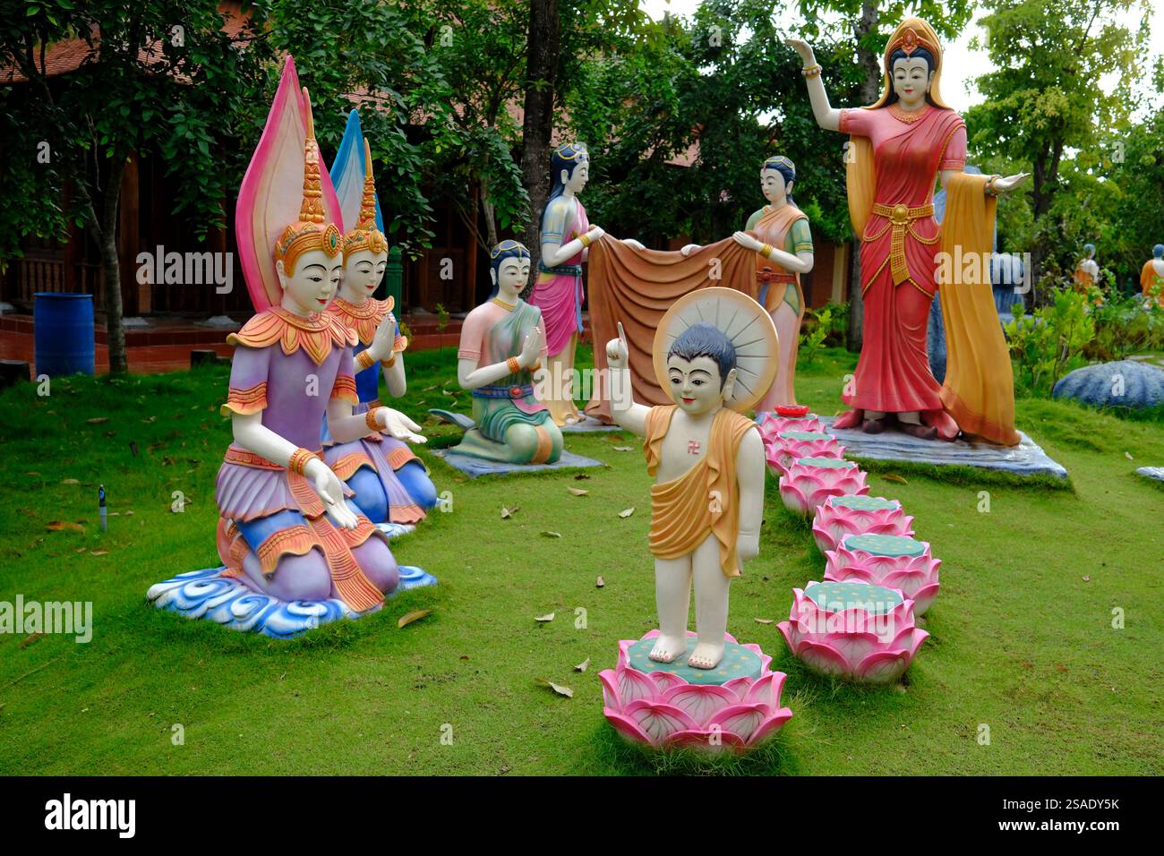 Thien Truc buddhist pagoda. The Life of the Buddha. The birth of infant ...