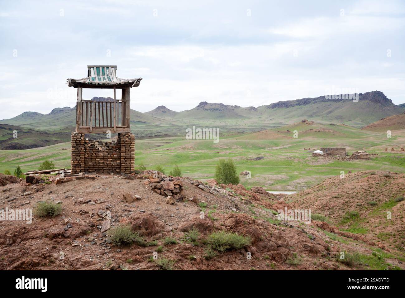 Ongi monastery ruins view, Mongolia landmark. Buddhist monastery Stock Photo - Alamy