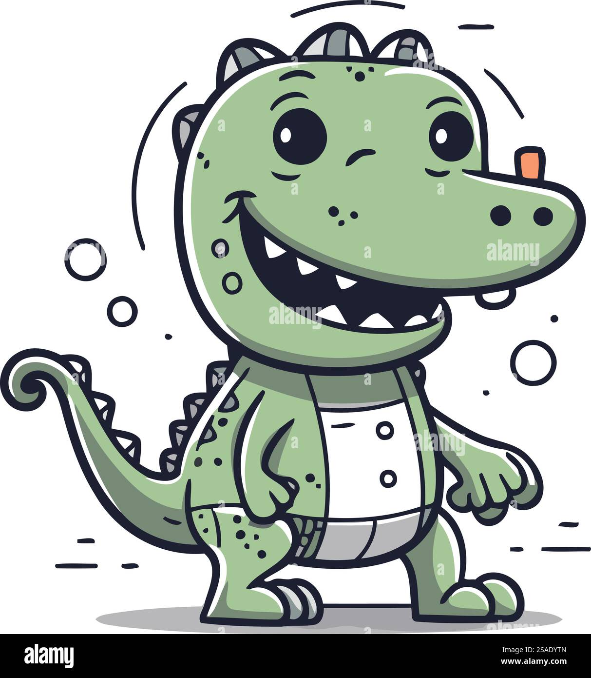 Cute crocodile vector illustration. Cartoon style. Vector illustration ...