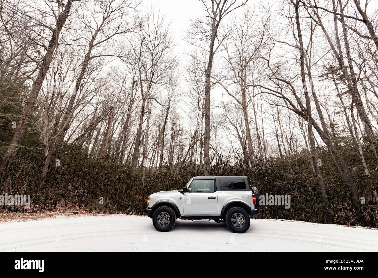 Ford Bronco Big Bend in the snow - North Carolina, USA Stock Photo - Alamy