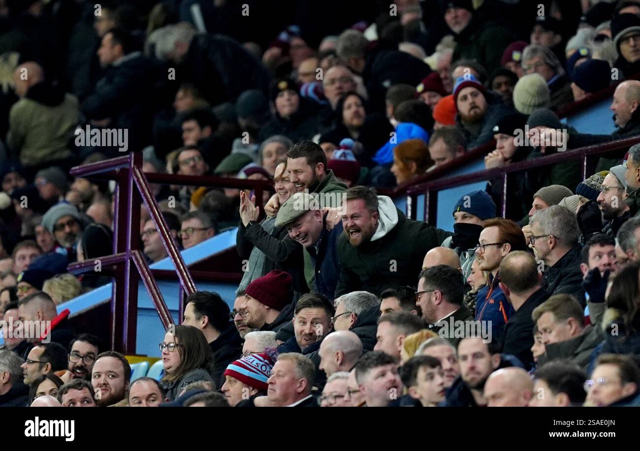 Celtic fans celebrate amongest the Aston Villa fans during the UEFA ...