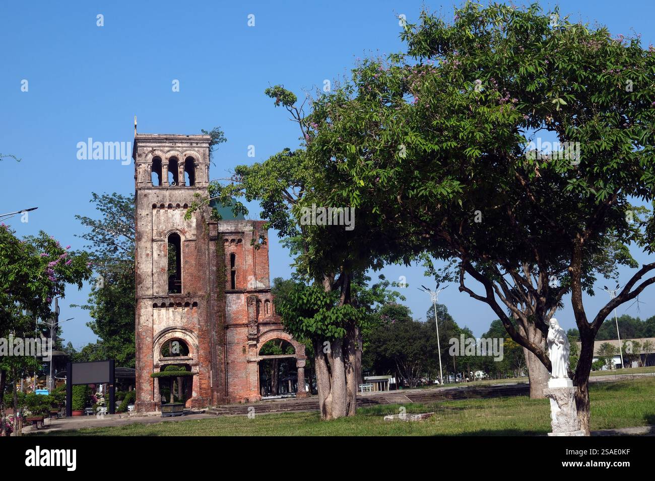 Basilica of Our Lady of La Vang. The old church built in 1928. Vietnam ...