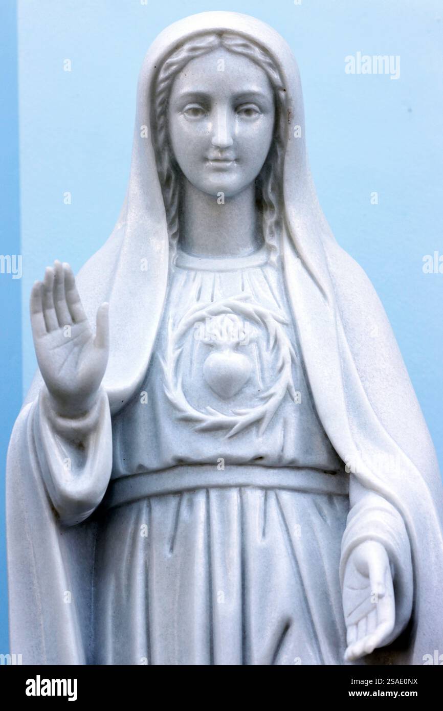 Basilica of Our Lady of La Vang. Statue depicting the Immaculate Heart ...